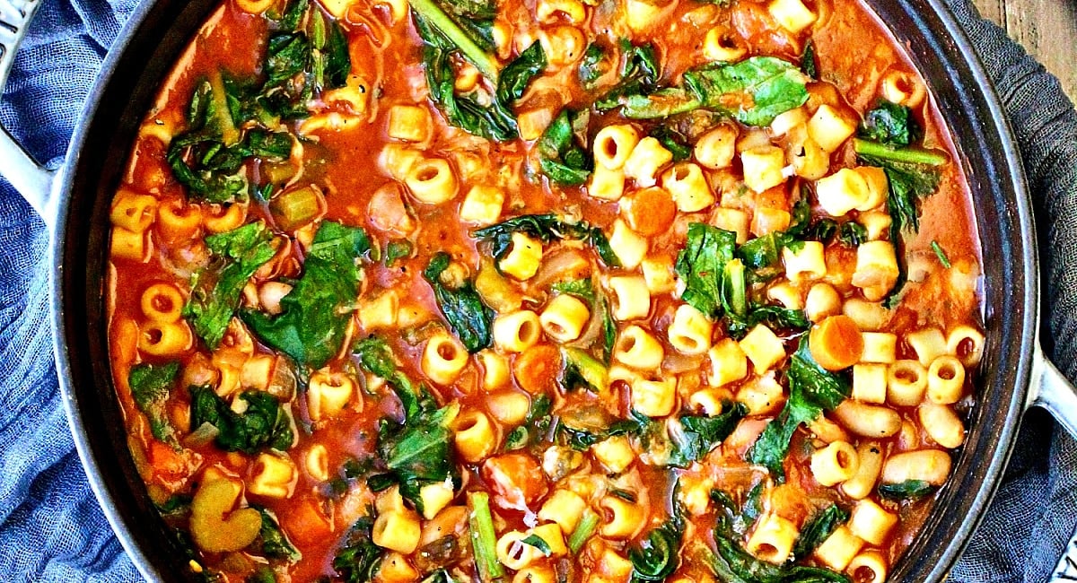 Authentic Pasta e Fagioli (Pasta and Beans Soup) - The Foodie Physician