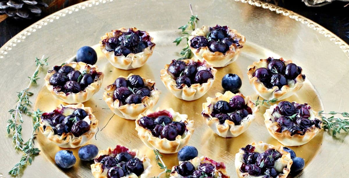 Blueberry Brie Phyllo Bites (Quick & Easy Appetizer)