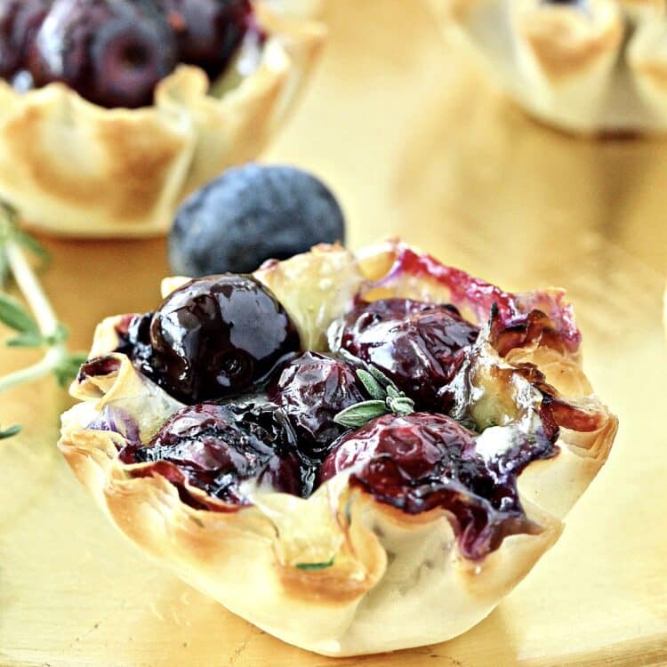 Blueberry Brie Phyllo Bites (Quick & Easy Appetizer)