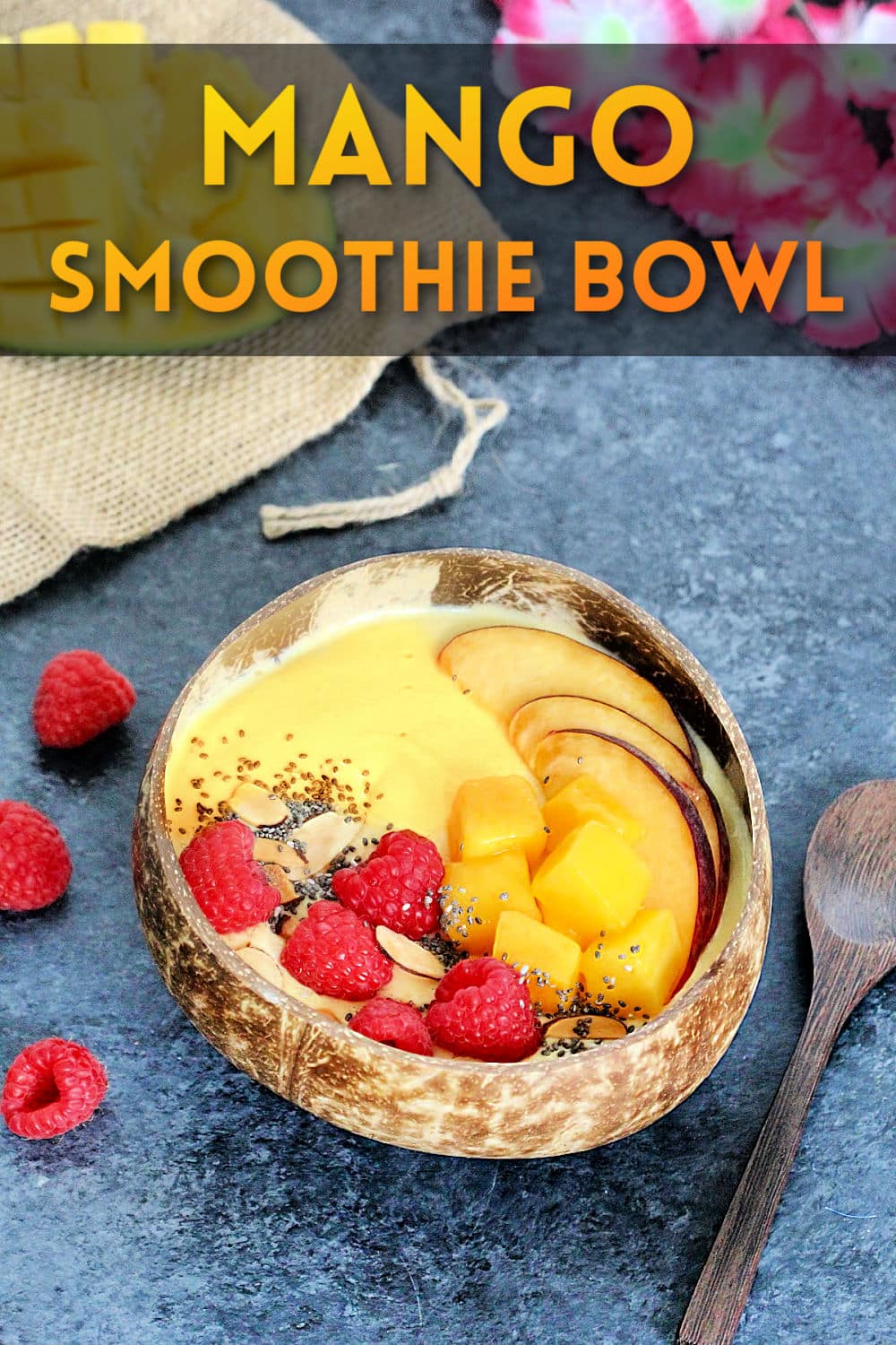 Quick 4-Ingredient Mango Smoothie Bowl - Foodie Physician