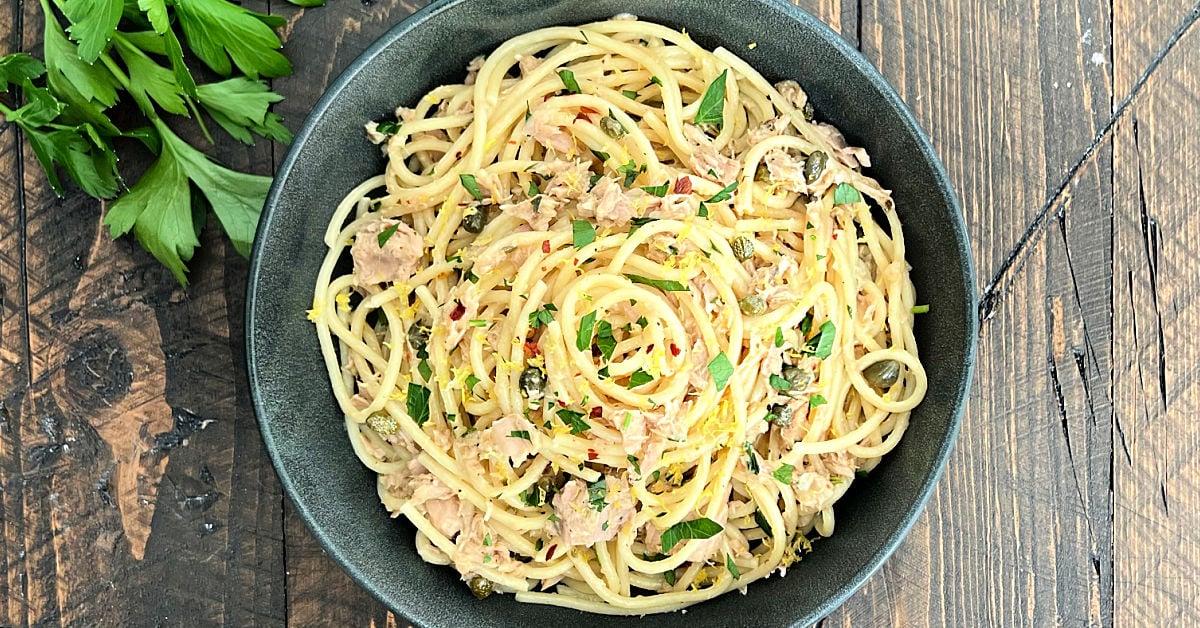 Quick & Easy Canned Tuna Pasta - The Foodie Physician