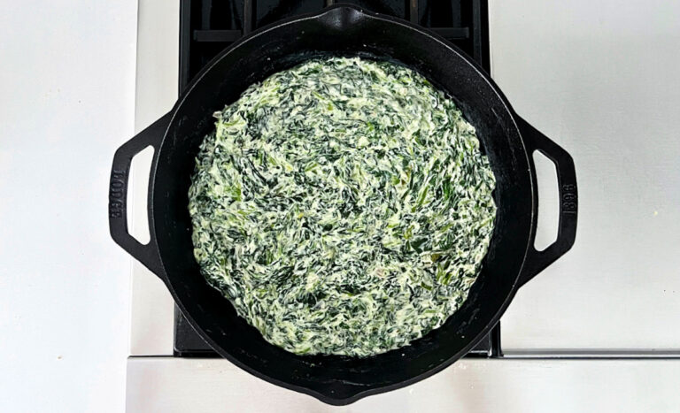 Easy Creamed Spinach (From Frozen) - The Foodie Physician